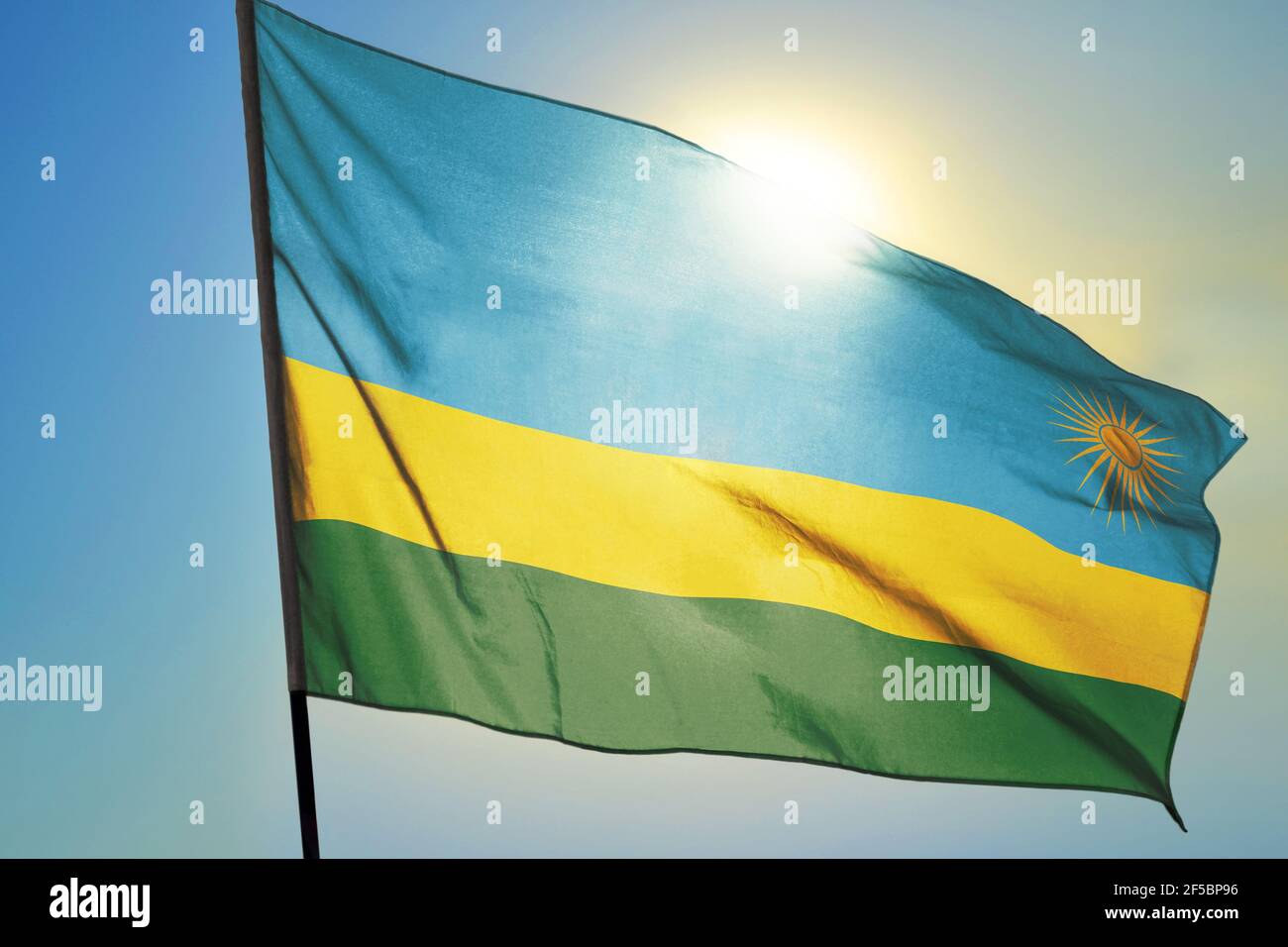 Rwanda Flag Sun
