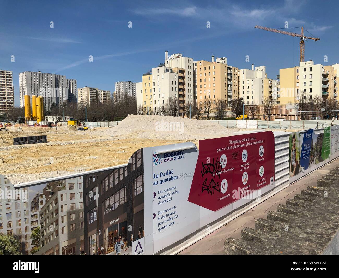 Bobigny, France, Paris Suburb construction, Urban Renewal Project ...