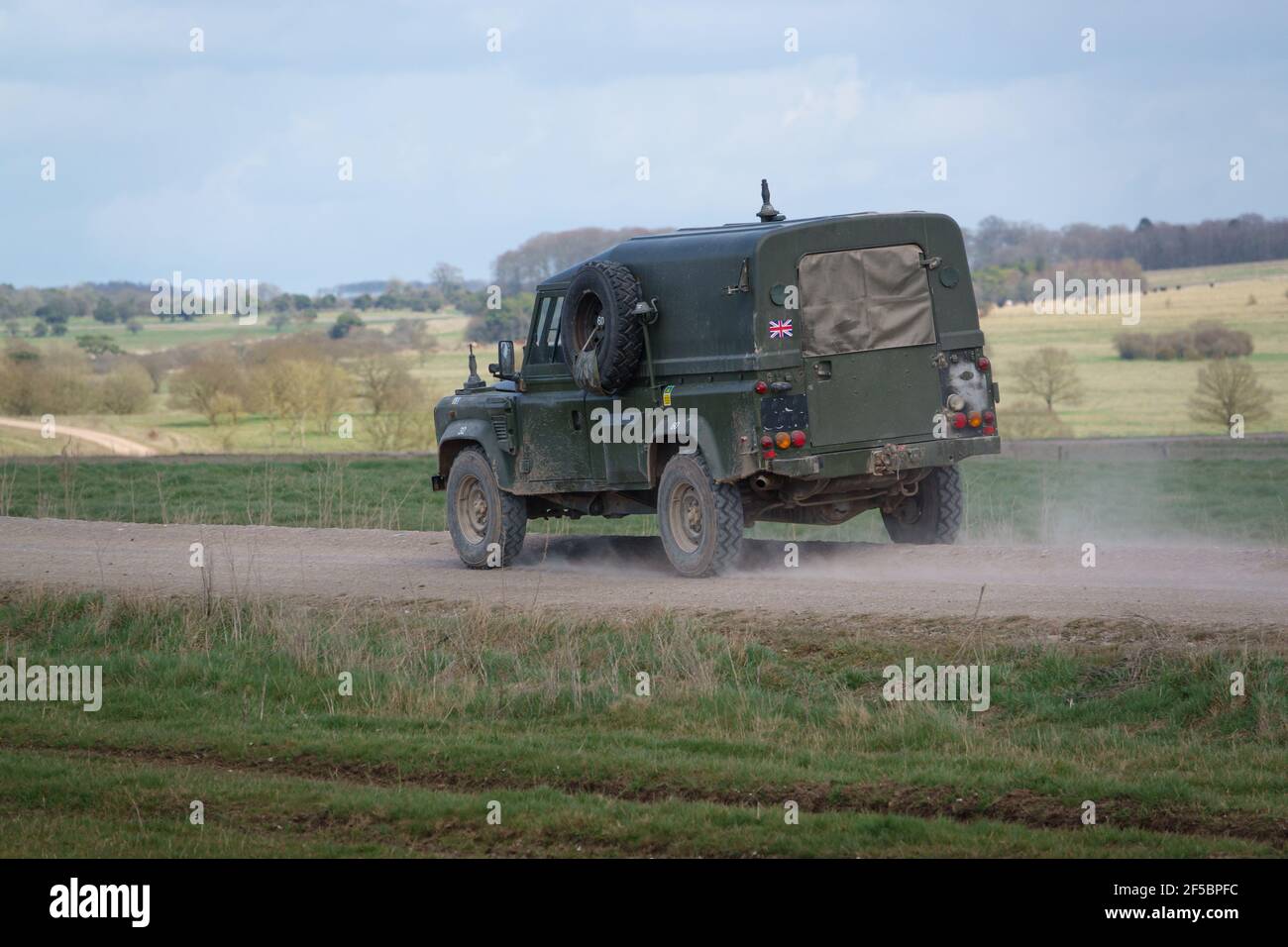 British army land rover defender 4x4 converted field ambulance Stock ...