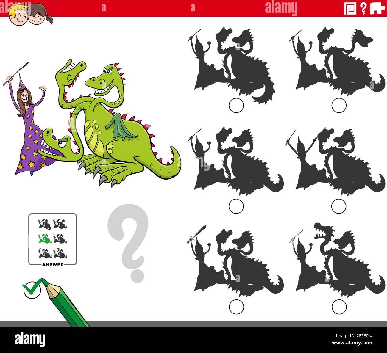 Cartoon illustration of finding the shadow without differences ...