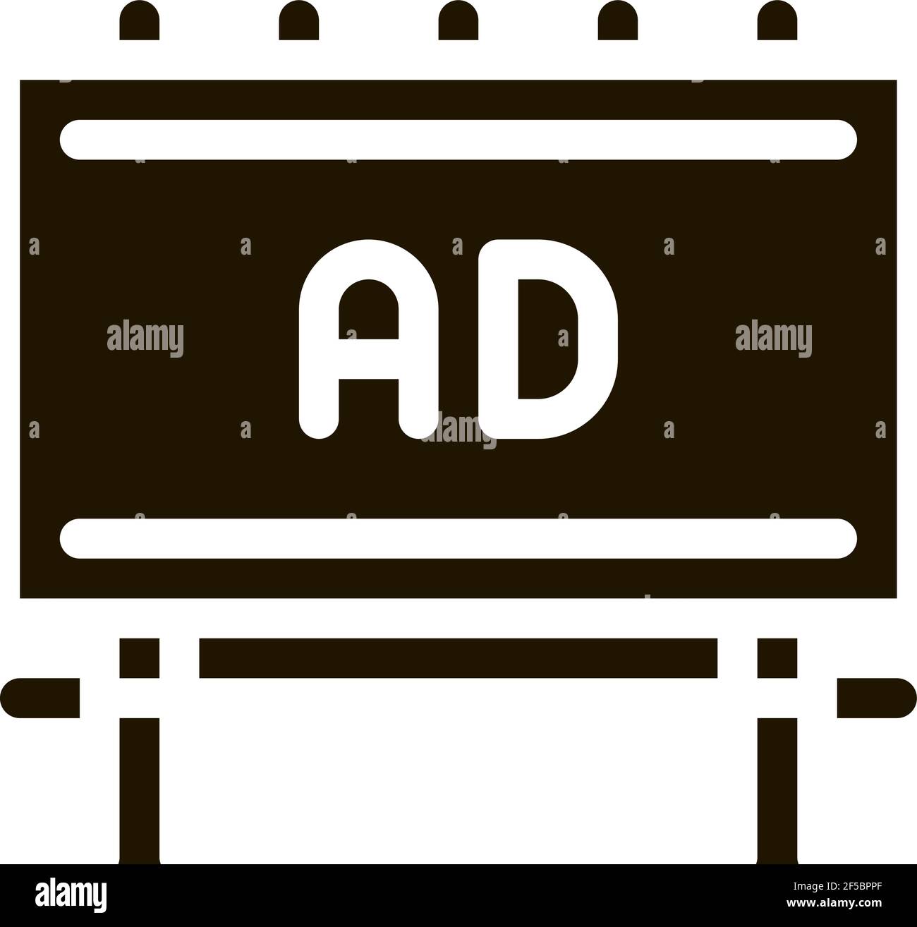 mounted overhead billboard icon vector illustration Stock Vector Image ...