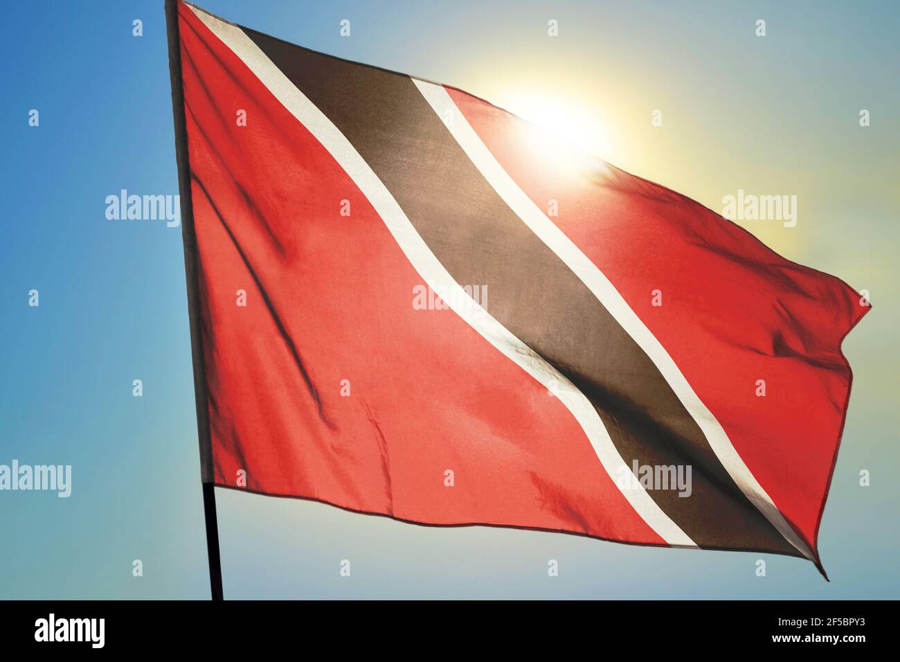 Flag trinidad tobago waving in hi-res stock photography and images - Alamy