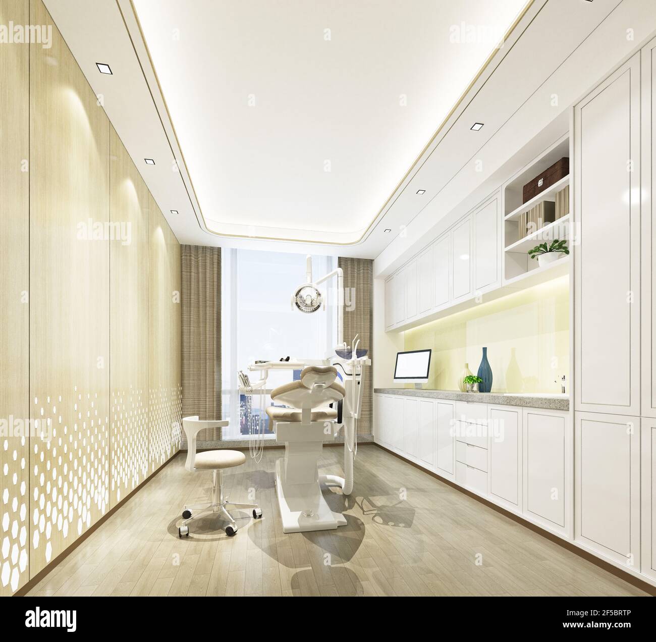 3d render of dentist office. treatment room Stock Photo - Alamy