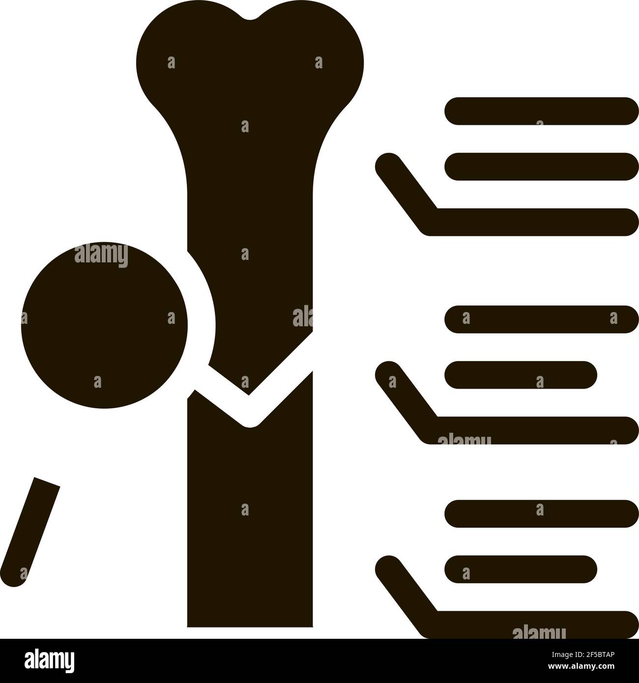 study bone joint icon Vector Glyph Illustration Stock Vector Image ...