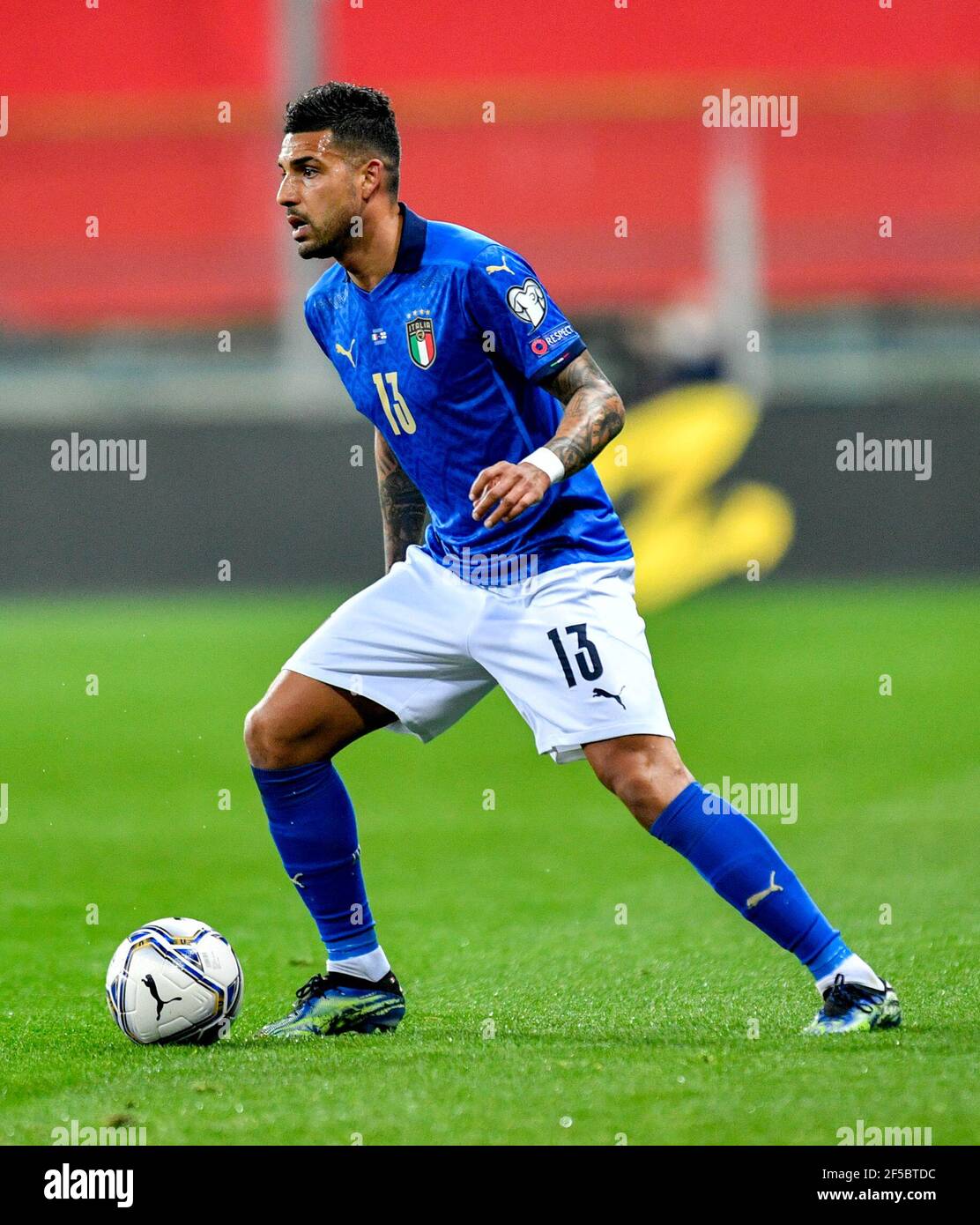 Italy's Emerson Palmieri during the FIFA 2022 World Cup qualifying group C match at Stadio Ennio ...