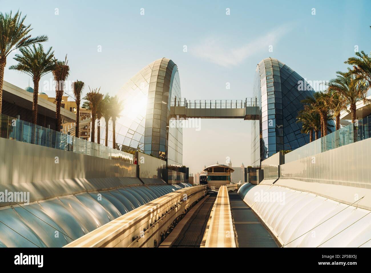 Monorail station of Dubai metro, United Arab Emirates Stock Photo - Alamy
