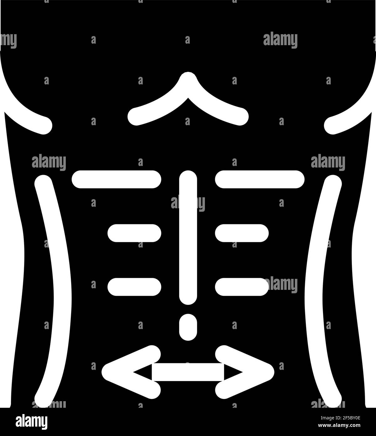 smoothing abdominal muscles icon Vector Glyph Illustration Stock Vector ...
