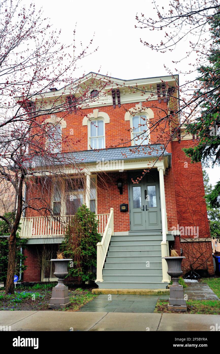 Chicago, Illinois, USA. The Race House located in the city's Irving ...