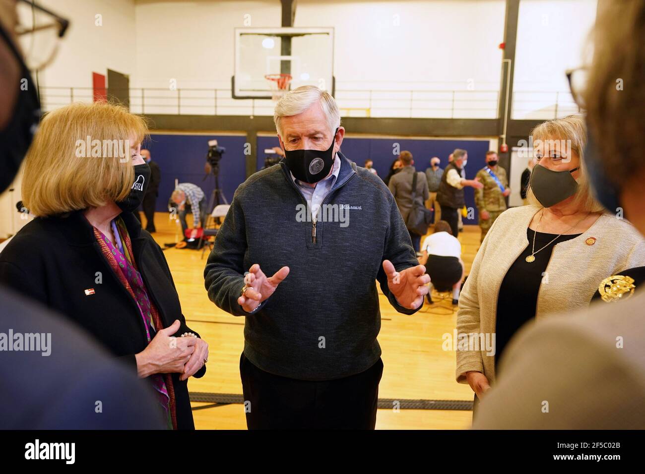 St. Louis, United States. 25th Mar, 2021. Missouri Governor Mike Parson ...