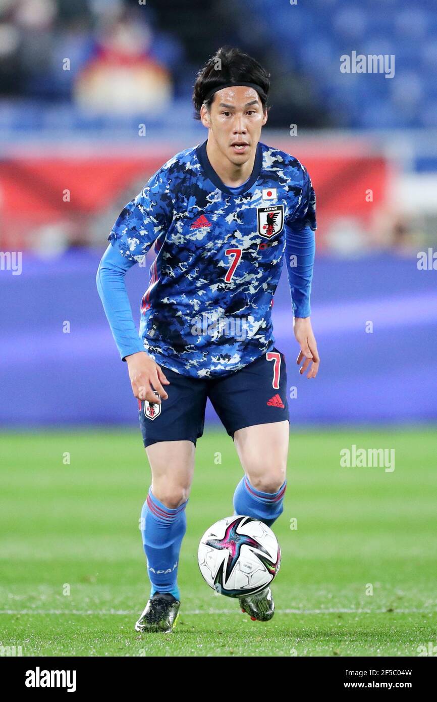 Kanagawa, Japan. 25th Mar, 2021. Ataru Esaka (JPN) Football/Soccer : International friendly ...