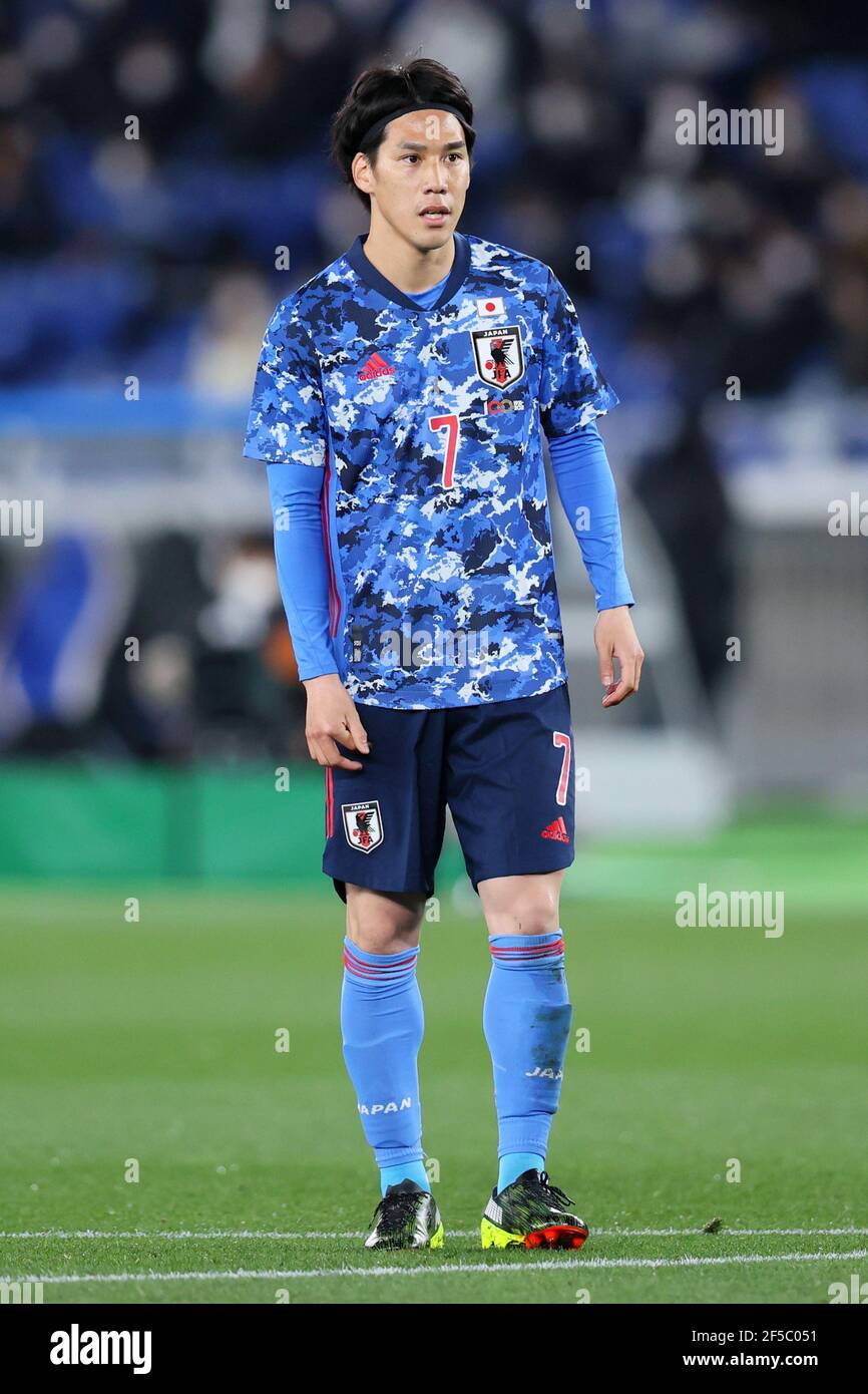 Kanagawa, Japan. 25th Mar, 2021. Ataru Esaka (JPN) Football/Soccer : International friendly ...