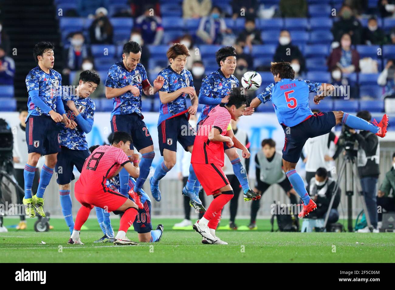 Kanagawa, Japan. 25th Mar, 2021. Japan team group (JPN) Football/Soccer ...