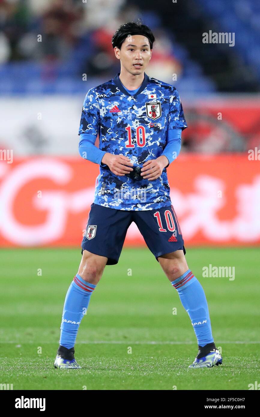 Kanagawa, Japan. 25th Mar, 2021. Takumi Minamino (JPN) Football/Soccer : International friendly ...