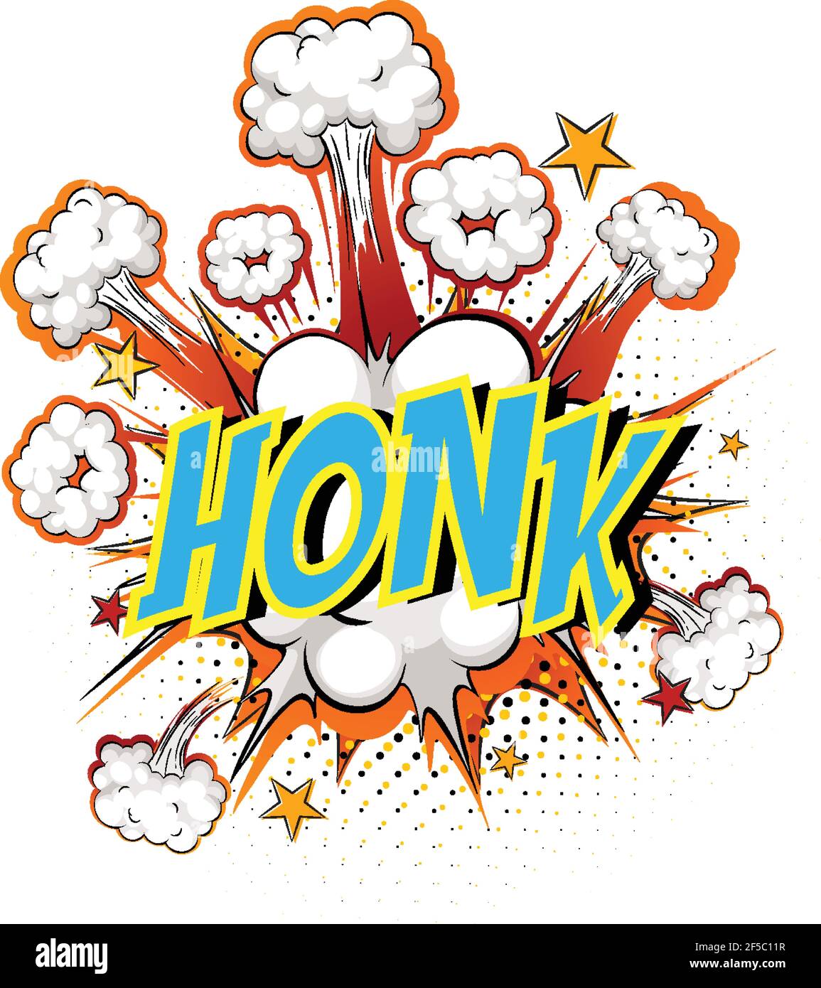 Word Honk on comic cloud explosion background illustration Stock Vector ...