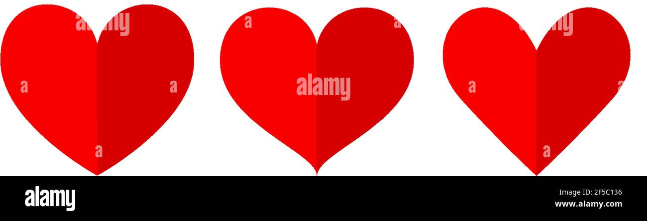 Set of different shapes of heart illustration Stock Vector Image & Art ...