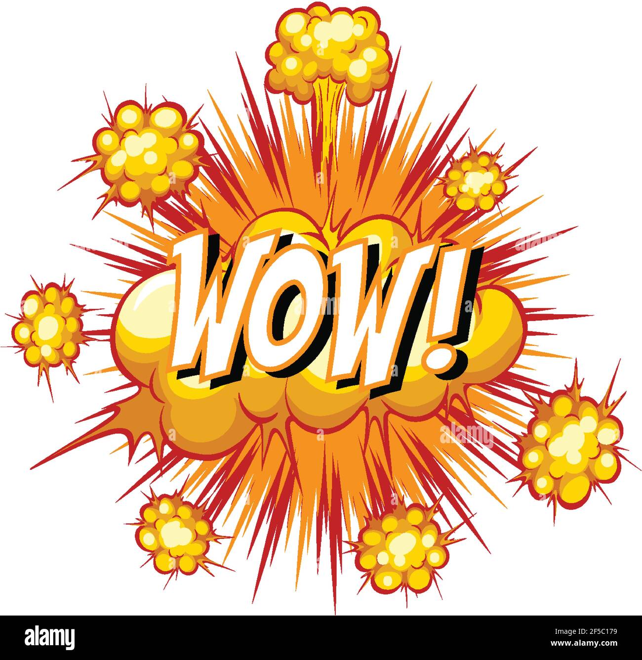 Comic speech bubble with wow text illustration Stock Vector Image & Art ...