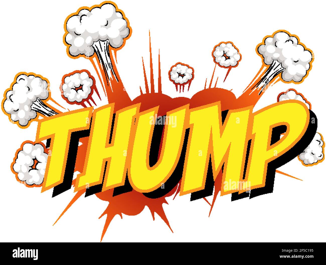 Comic speech bubble with thump text illustration Stock Vector Image ...