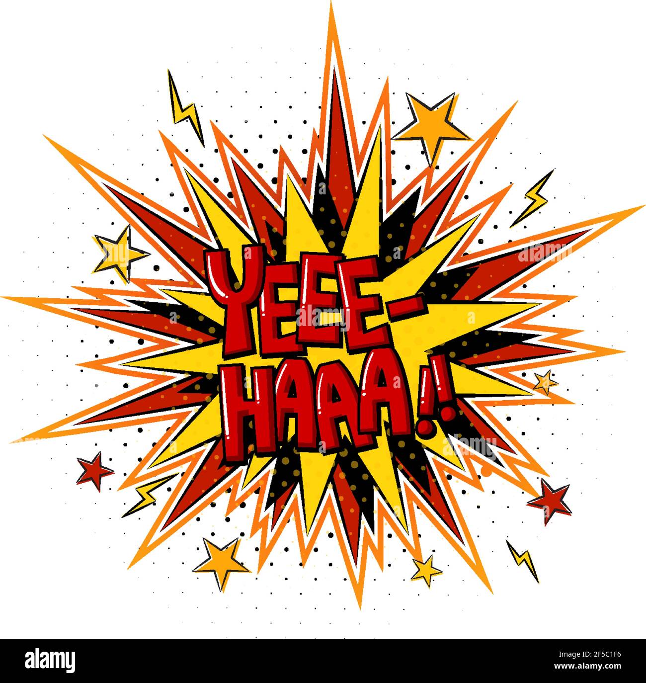 Comic speech bubble with yee-haa text illustration Stock Vector Image ...