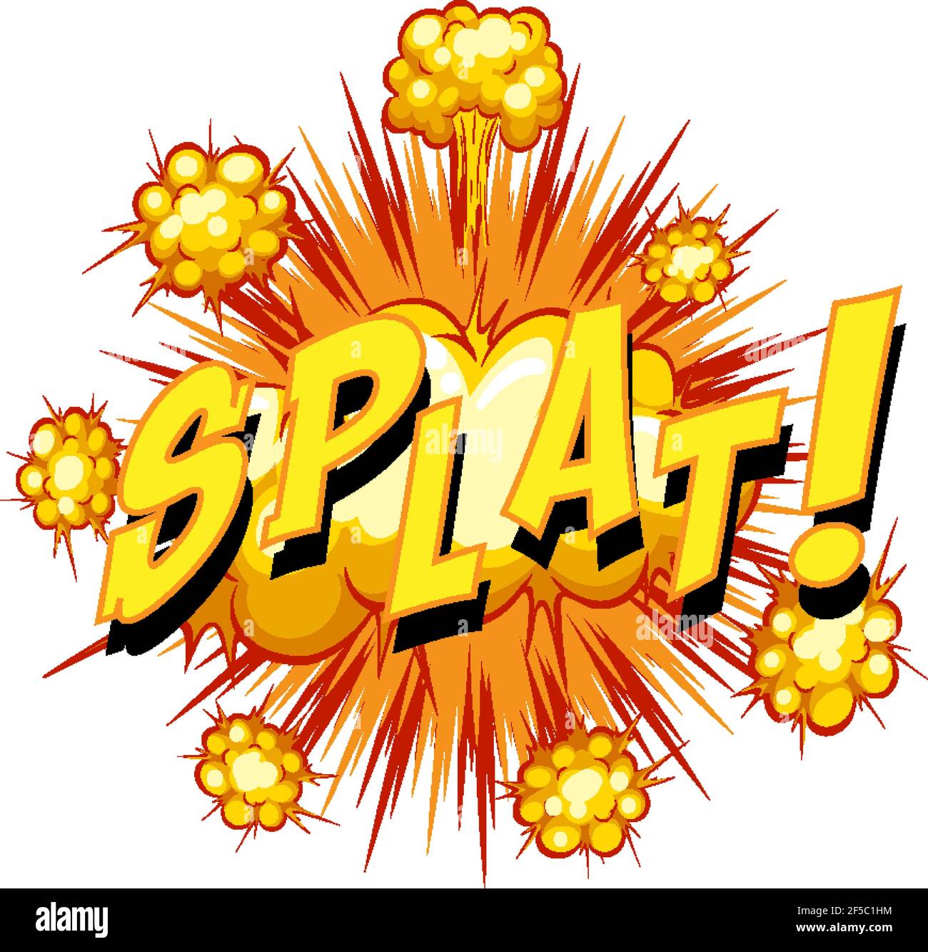 Comic speech bubble with splat text illustration Stock Vector Image ...