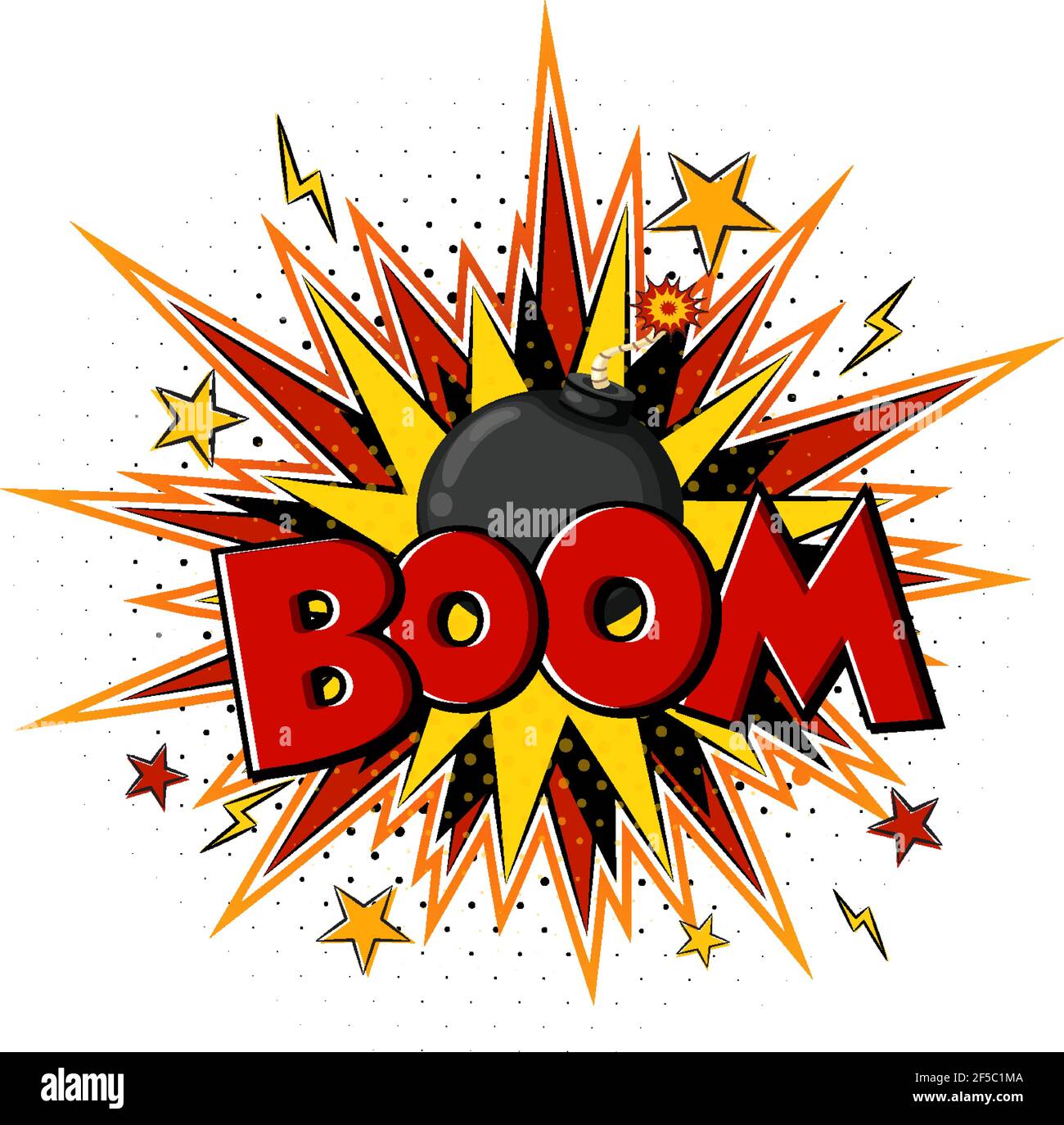 Comic speech bubble with boom text illustration Stock Vector Image ...