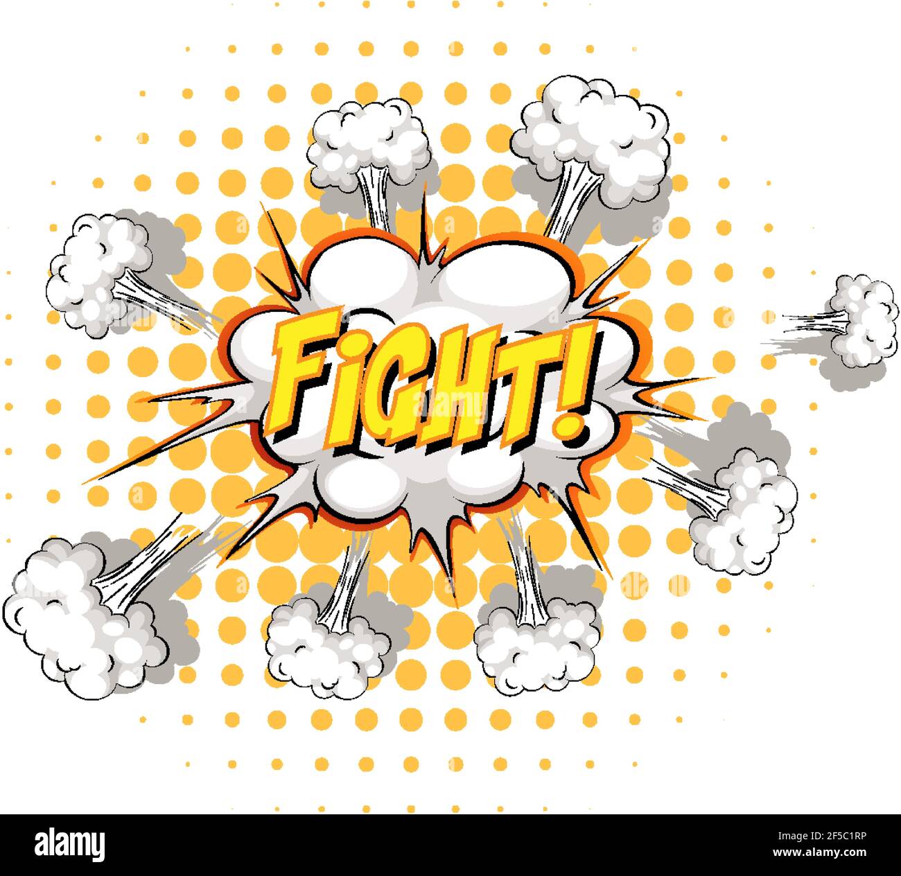 Comic speech bubble with fight text illustration Stock Vector Image ...