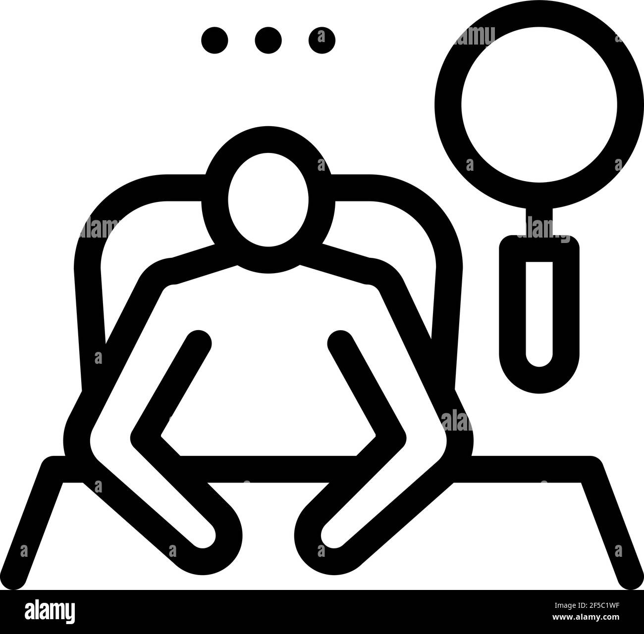 recruitment and research new employee line icon vector illustration ...