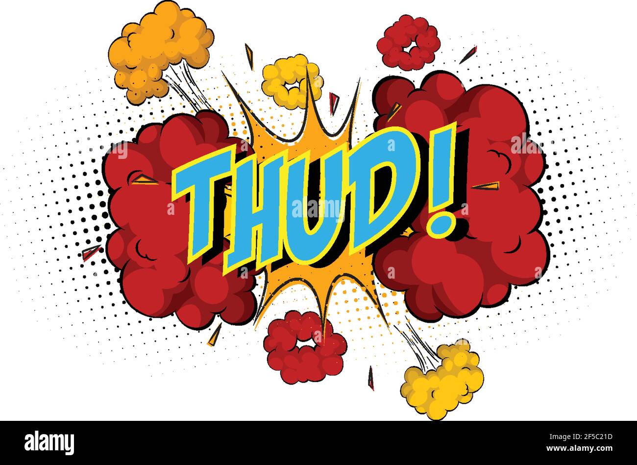 Word Thud on comic cloud explosion background illustration Stock Vector ...