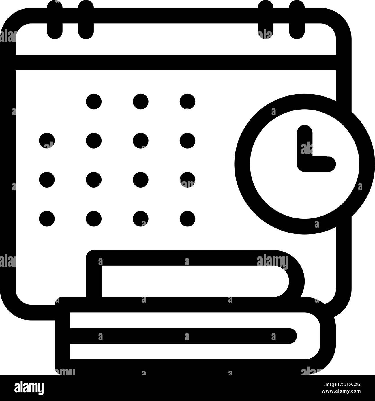 schedule and daily routine of administrator line icon vector ...