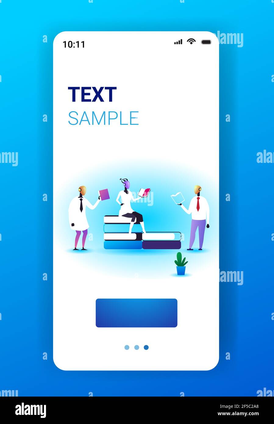 robotic characters reading books artificial intelligence technology ...