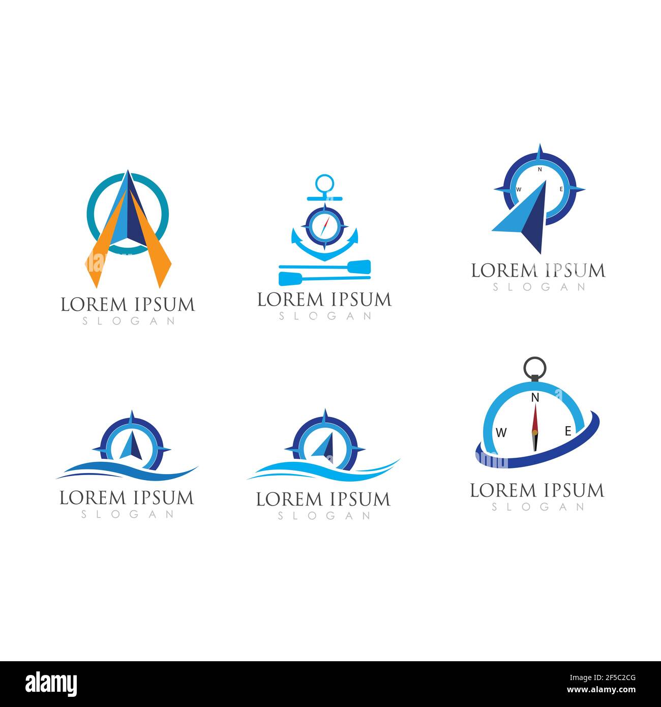 Compass Logo set Template vector icon illustration design Stock Vector ...