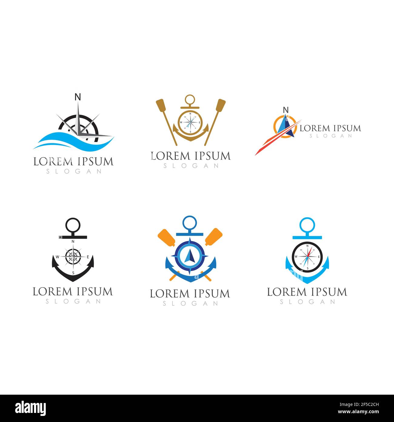 Compass Logo set Template vector icon illustration design Stock Vector ...