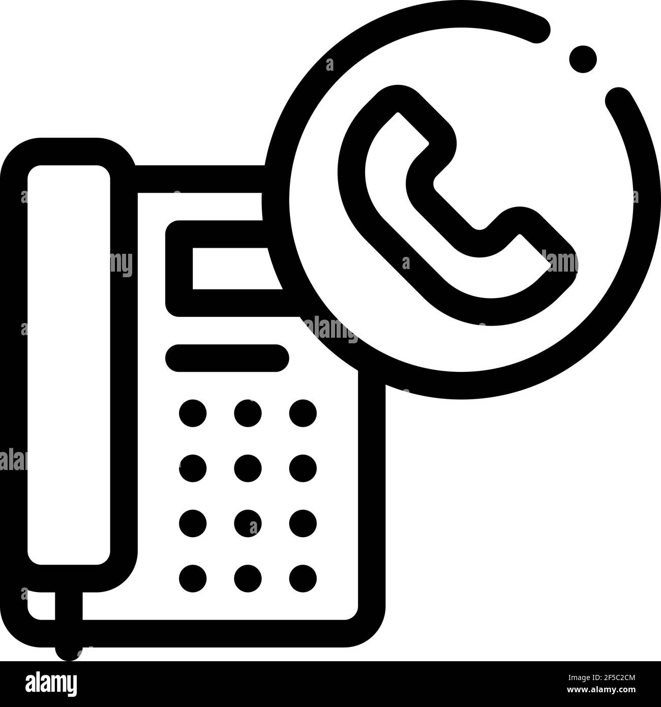 receiving calls administrator line icon vector illustration Stock ...