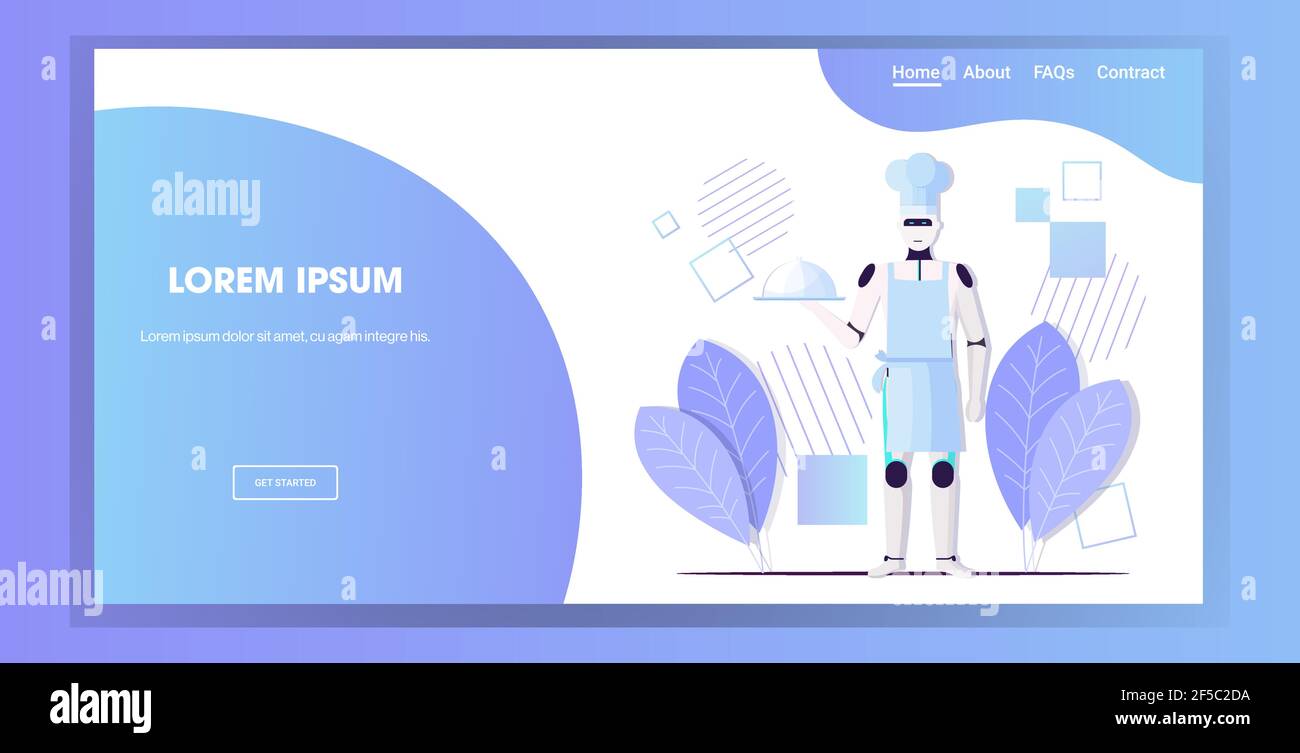 Ai robot serving food Stock Vector Images - Alamy