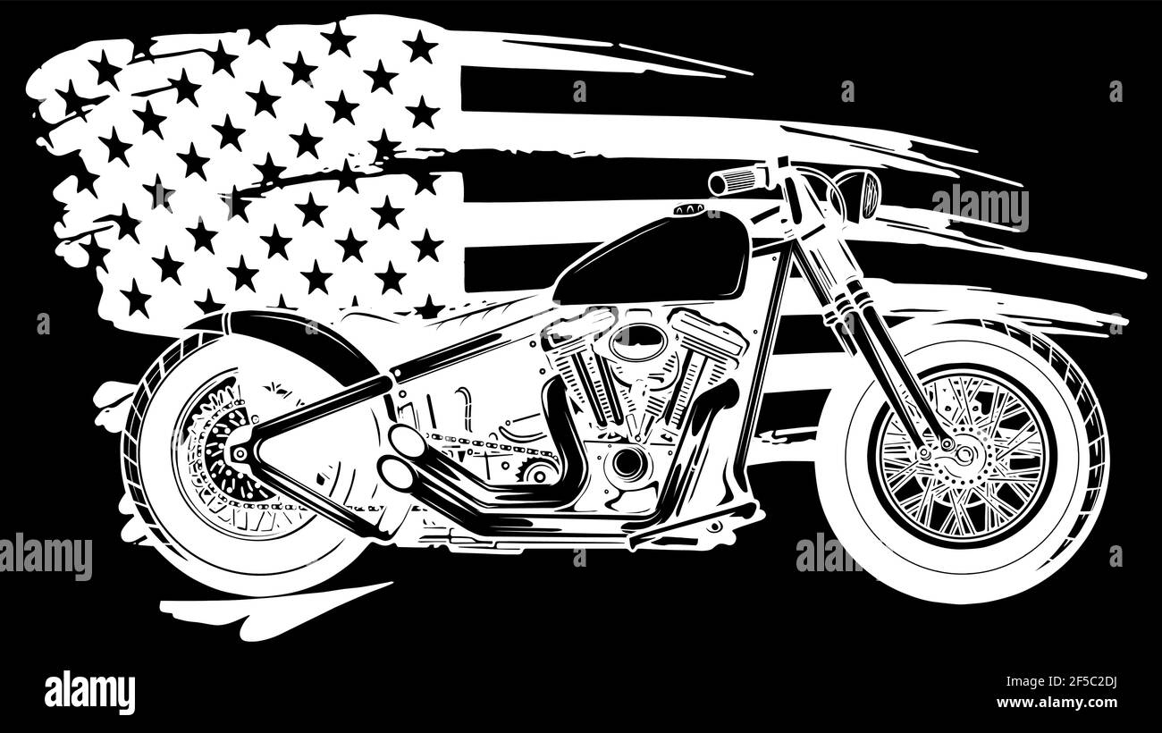 Chopper Motorcycle Silhouette