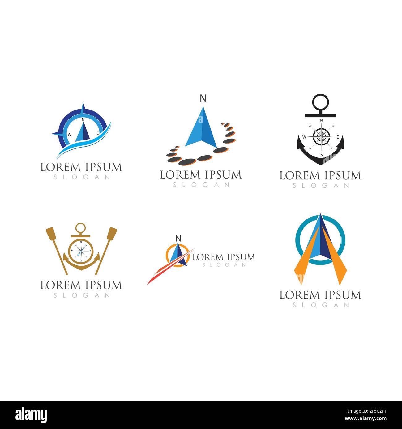 Compass Logo set Template vector icon illustration design Stock Vector ...