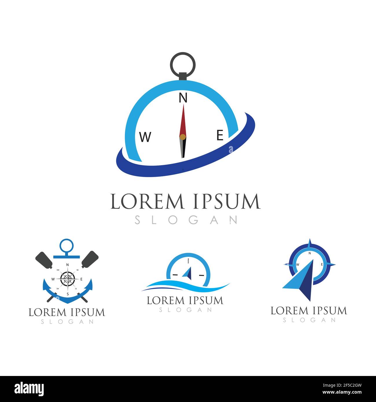 Compass Logo set Template vector icon illustration design Stock Vector ...