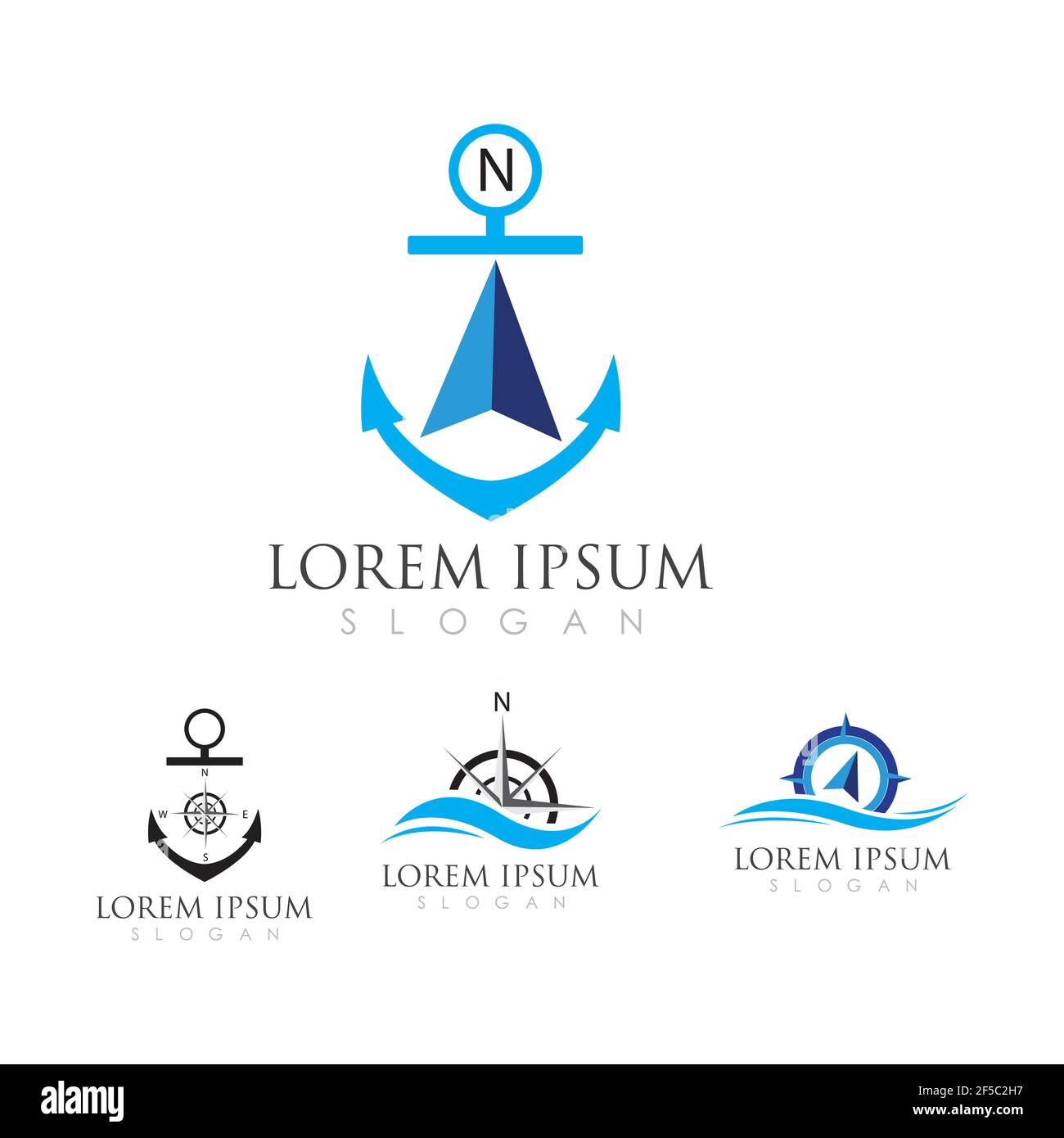 Compass Logo set Template vector icon illustration design Stock Vector ...