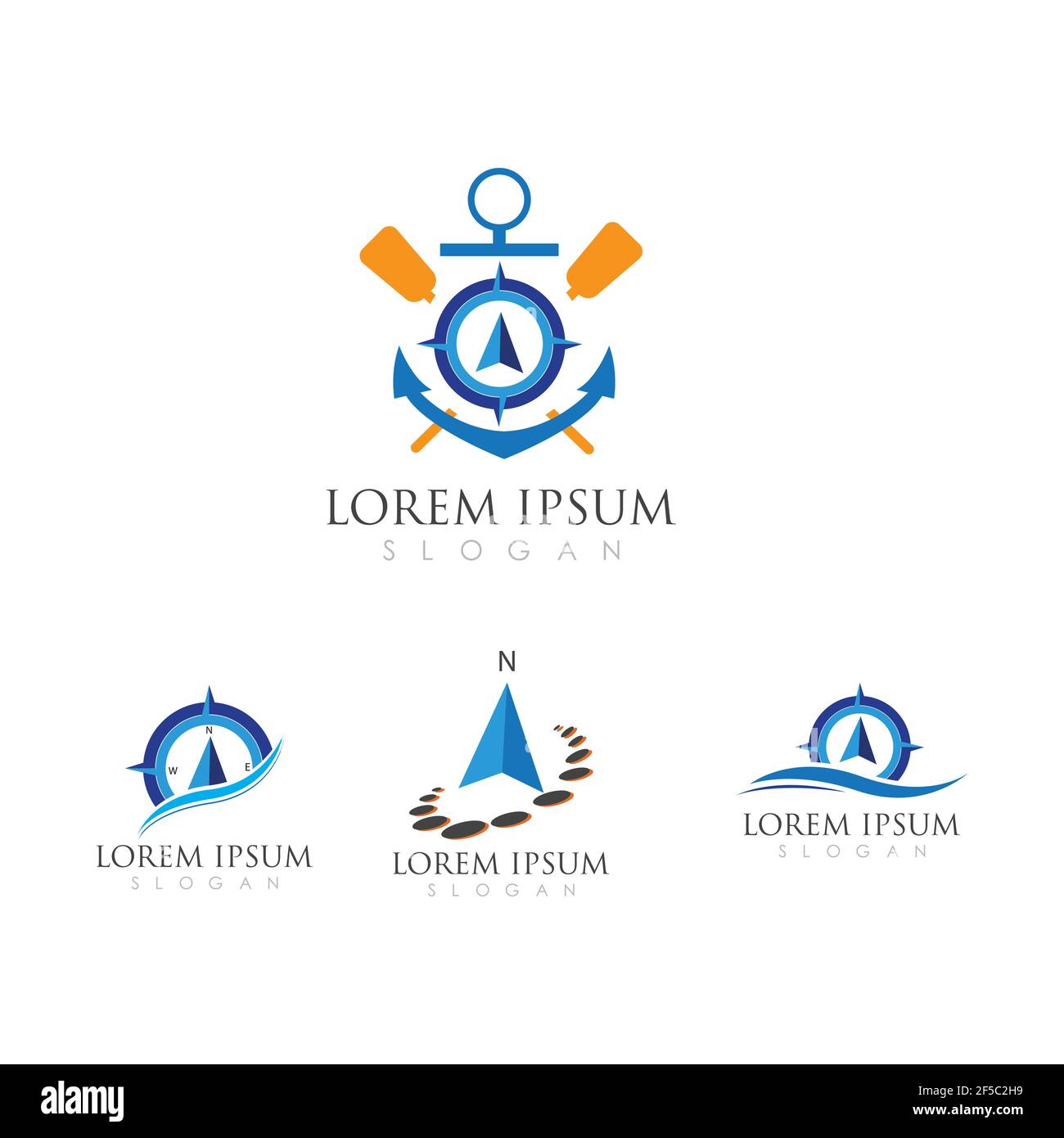 Compass Logo set Template vector icon illustration design Stock Vector ...
