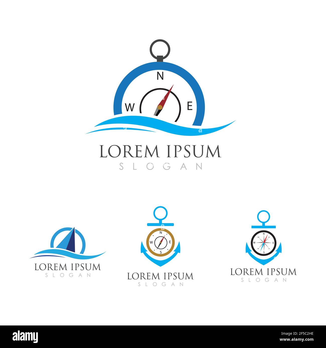 Compass Logo set Template vector icon illustration design Stock Vector ...