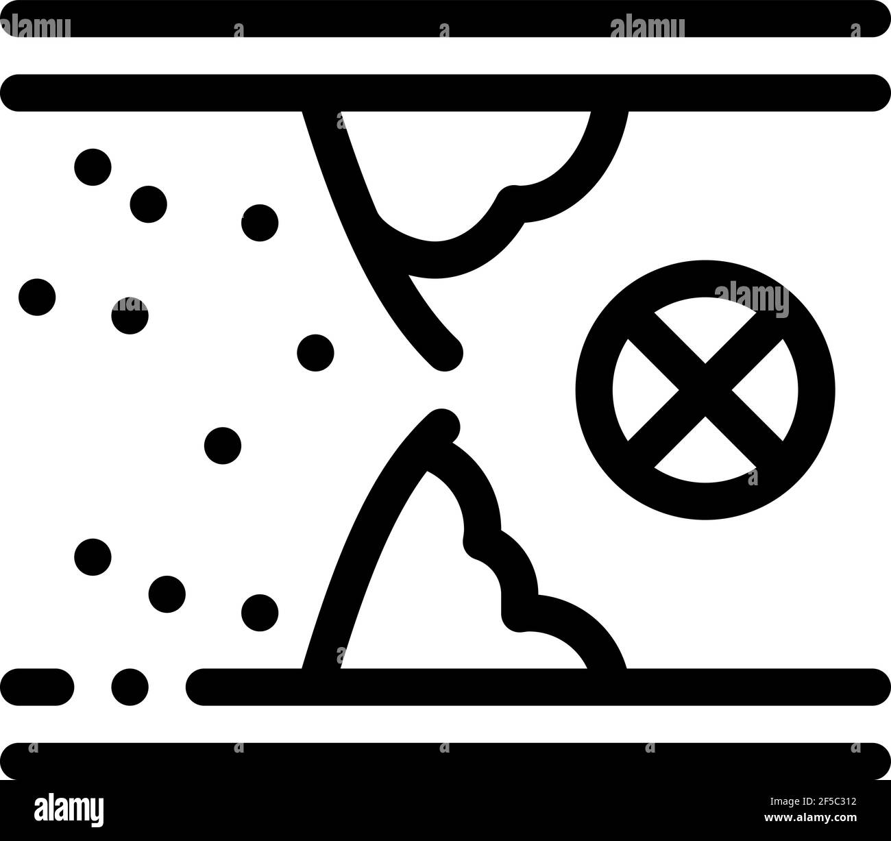 blockage of blood vessel line icon vector illustration Stock Vector ...