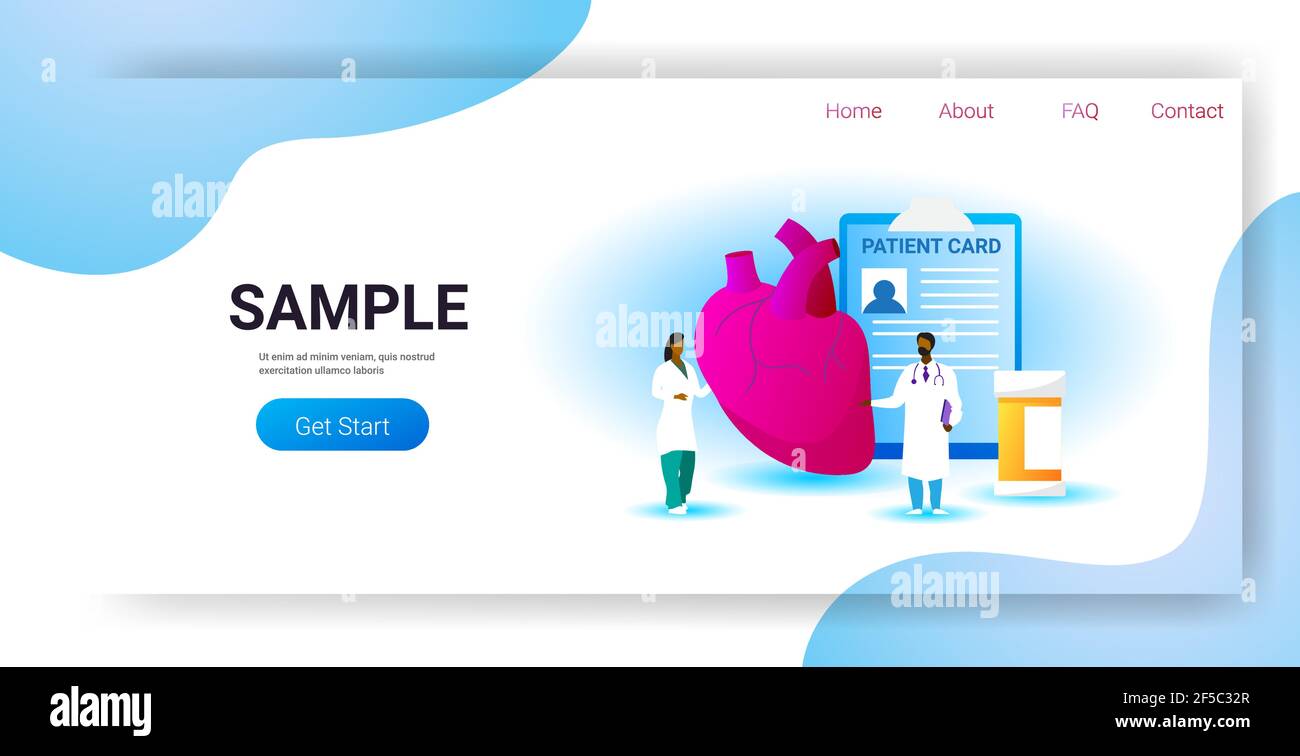 doctors team examining human heart medical consultation internal organ ...