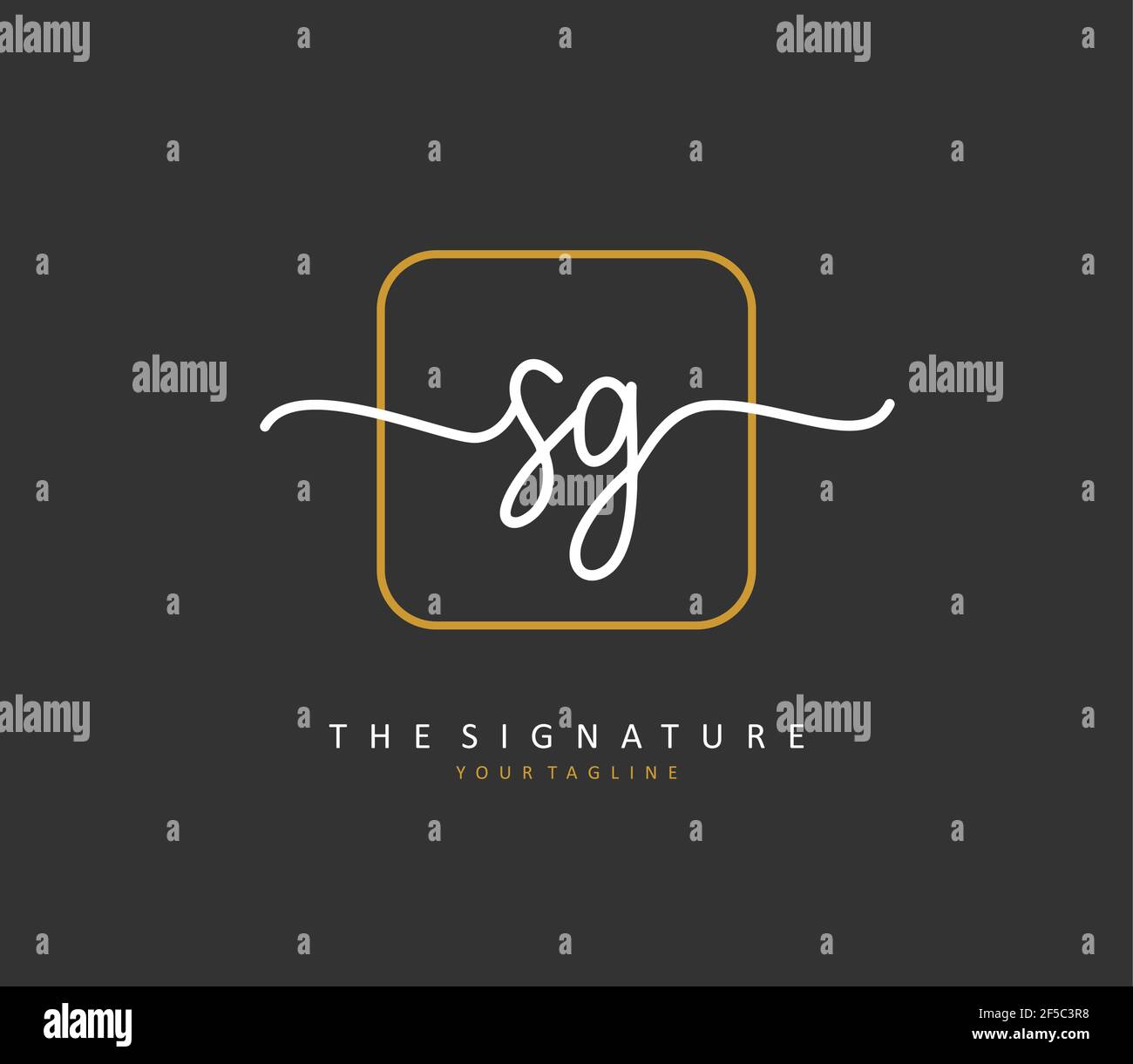 SG Initial letter handwriting and signature logo. A concept handwriting ...