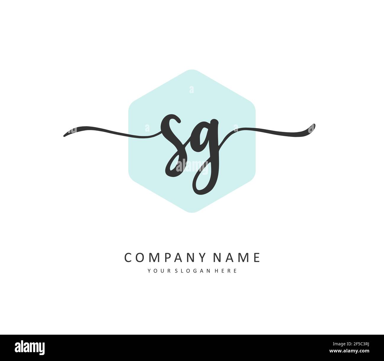 SG Initial letter handwriting and signature logo. A concept handwriting ...