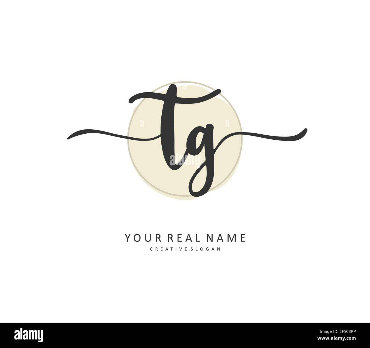 TG Initial letter handwriting and signature logo. A concept handwriting ...
