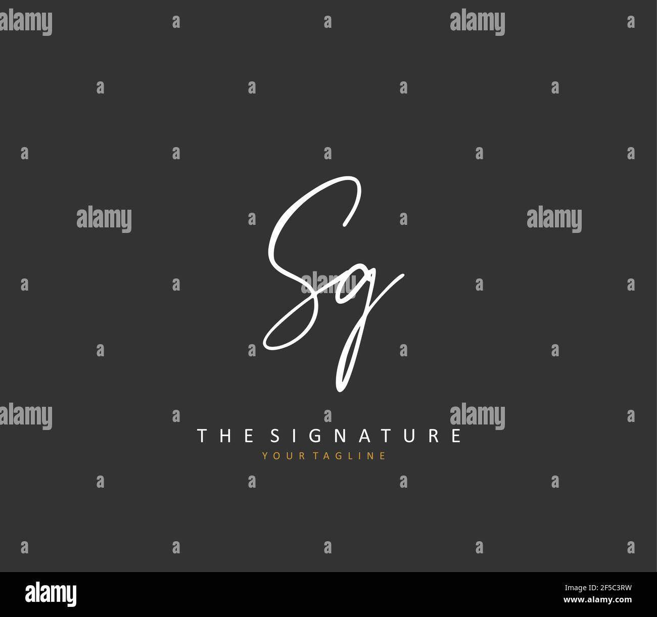SG Initial letter handwriting and signature logo. A concept handwriting ...
