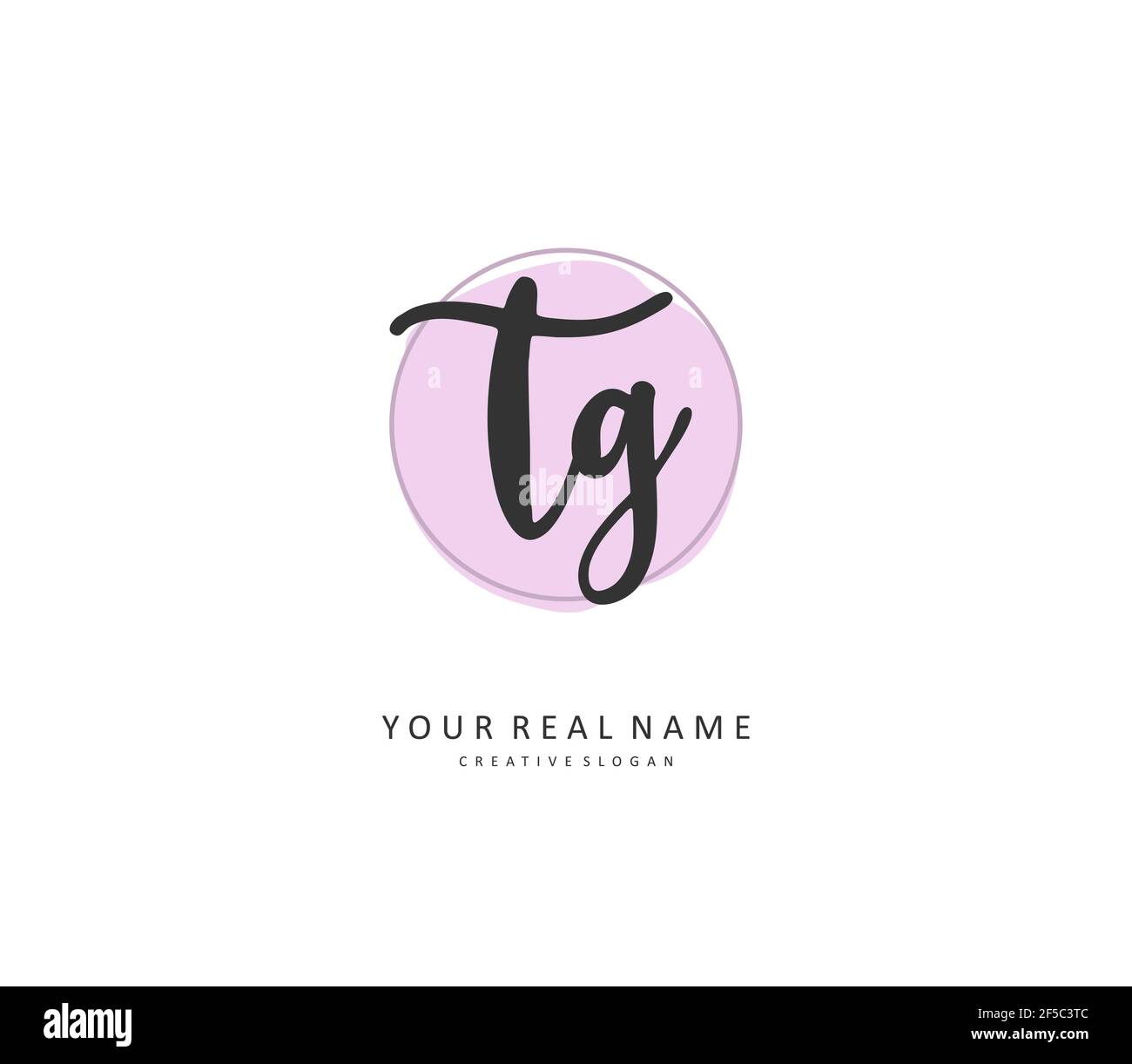 TG Initial letter handwriting and signature logo. A concept handwriting ...