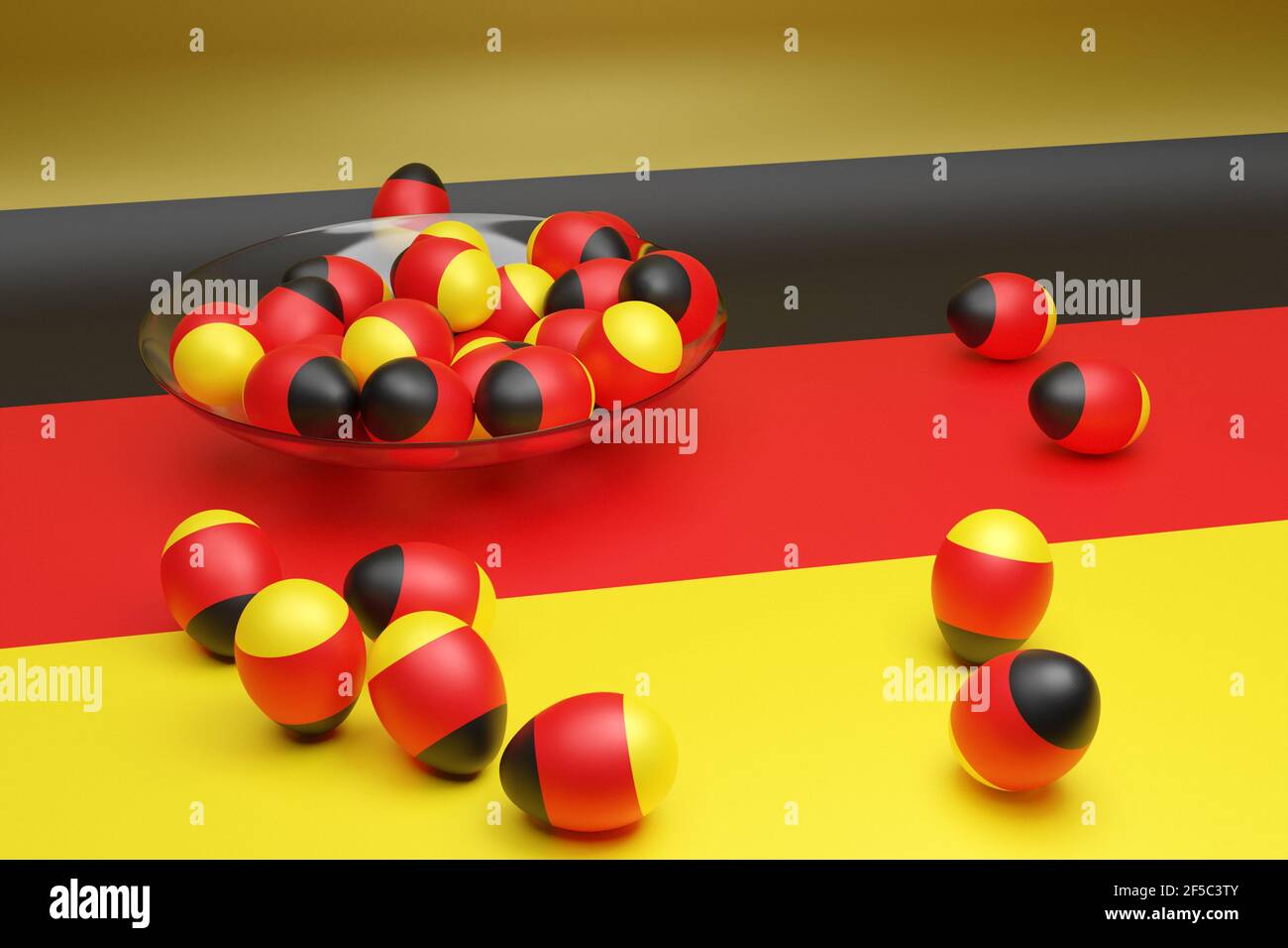 3d illustration of balls with the image of the national flag of the ...