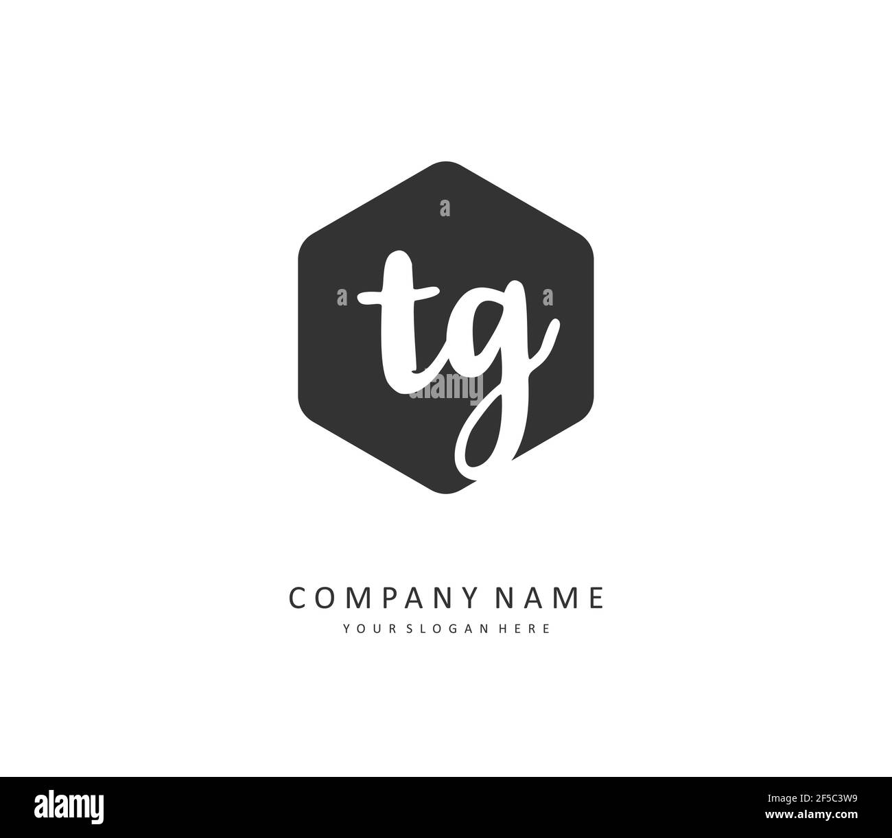 TG Initial letter handwriting and signature logo. A concept handwriting ...