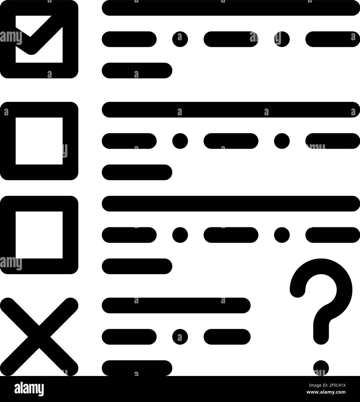 fail task of audit line icon vector illustration Stock Vector Image ...