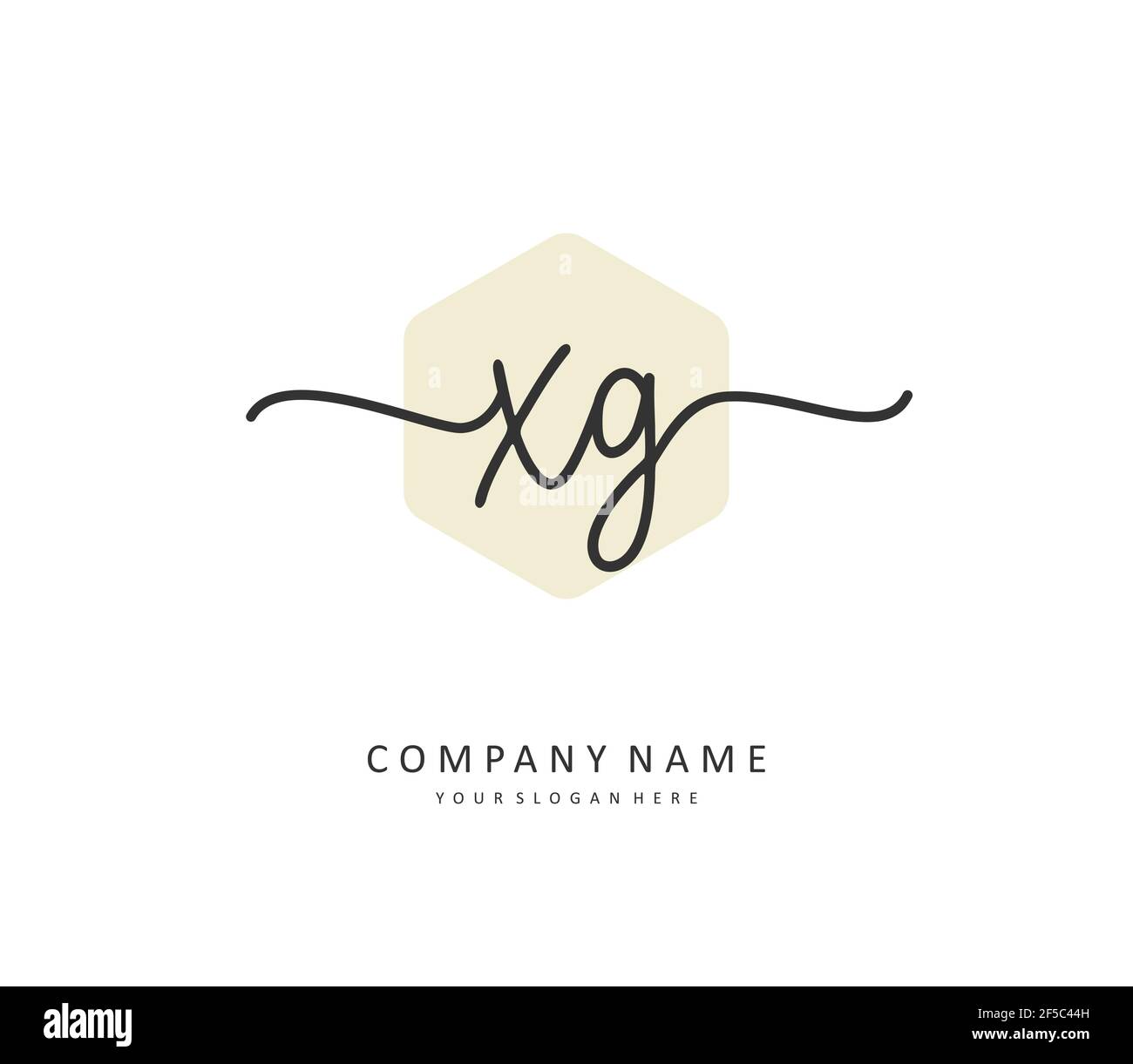 XG Initial letter handwriting and signature logo. A concept handwriting ...